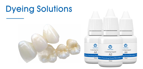 HT A1 A2 Zirconia Coloring Liquid White Dental Ceramic Dyeing Solution