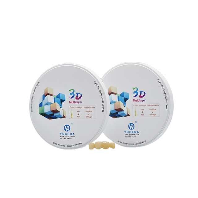 Yucera 3D Multilayer Zirconia Blocks for CAD CAM Dental Lab and Clinic