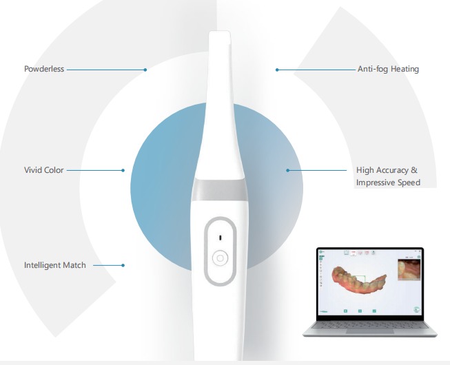 YUCERA 3D Intraoral Scanner Dental with USB 3.0 20μm Accuracy