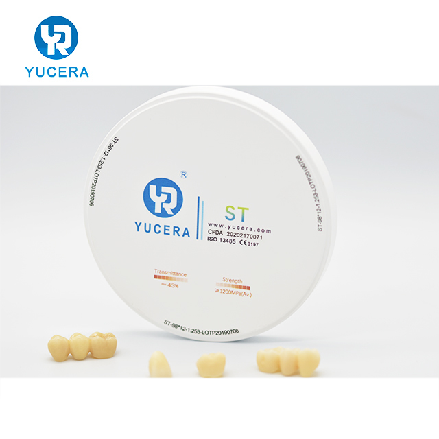 Yucera ST White Zirconia Block 43% Transmittance CAD/CAM Dental