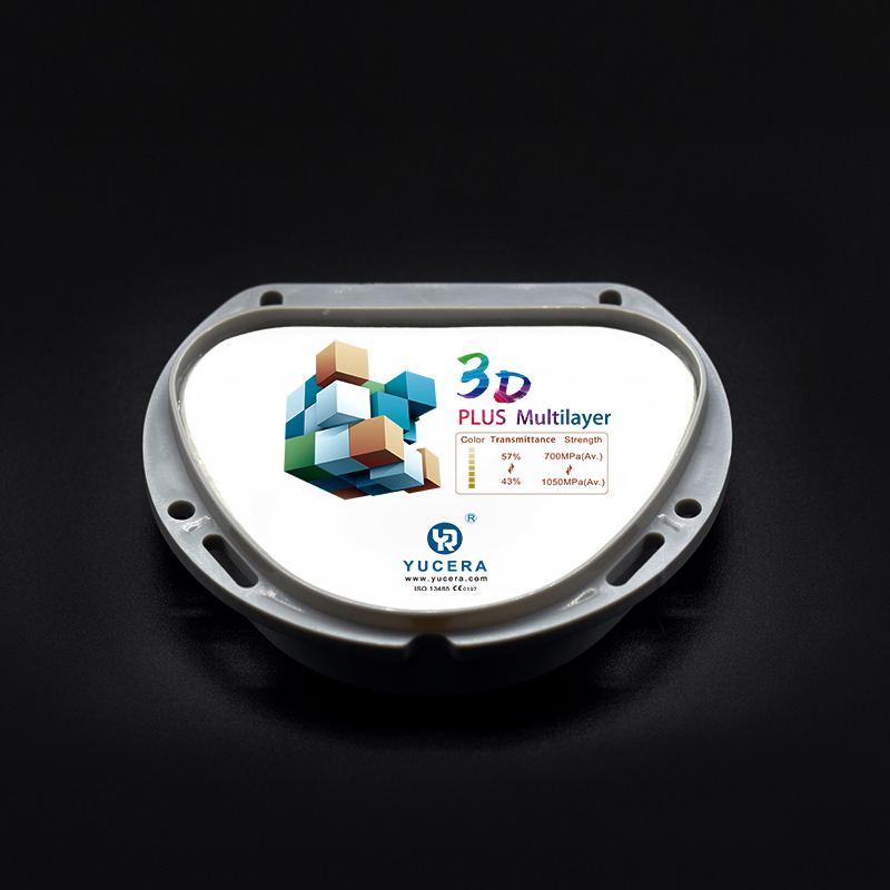 3D Plus Multilayer 43% -57% 6 Layers 3D Zirconia Dental Block Disc CAD ...