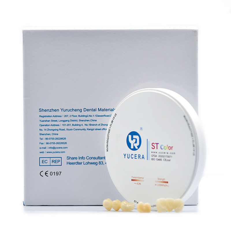 Super Translucent ST Zirconia Blank Preshaded Multilayer Zirconia Disc