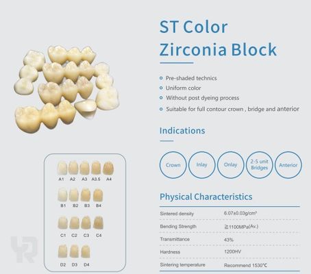 ST Color Zirconia Block for Dental Lab
