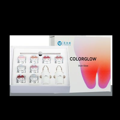 Yucera 18-Color Ceramic Zirconia Staining & Glazing Kit Natural Glow ...